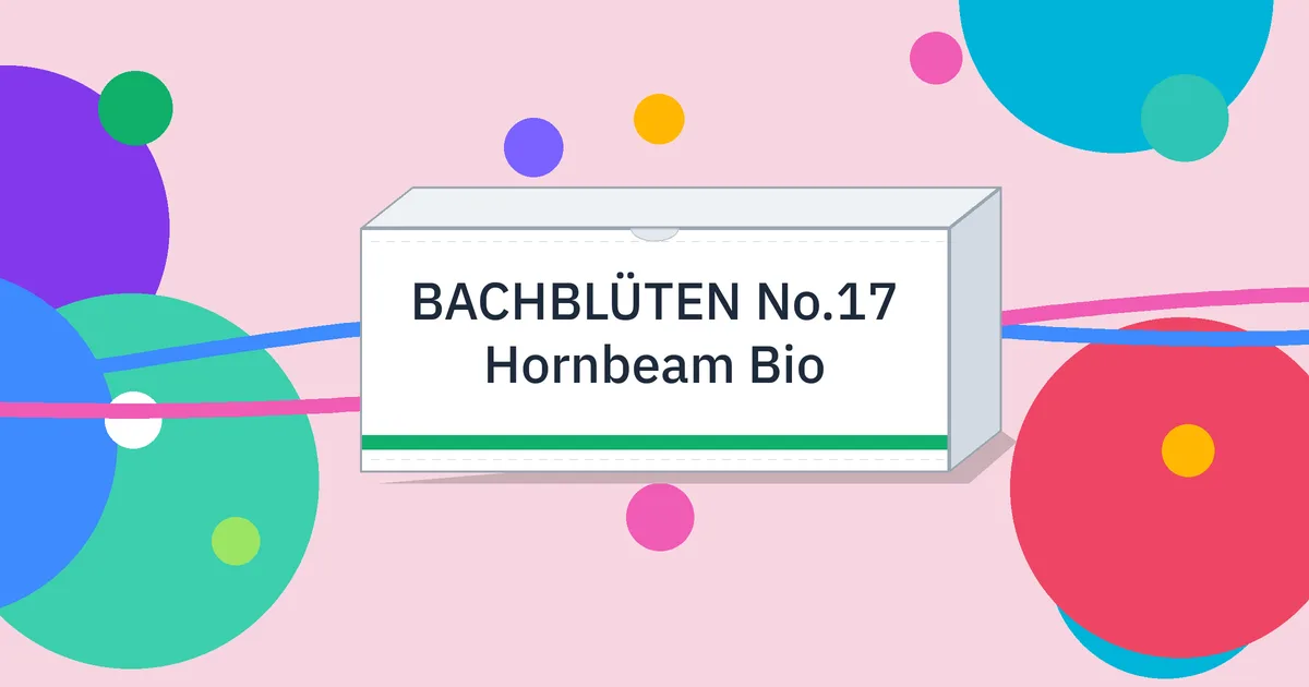 Symbolbild: Packung mit der Aufschrift BACHBLÜTEN No.17 Hornbeam Bio (PZN 10310635) – Verfügbarkeit und Bezug in Apotheken in Frankfurt am Main