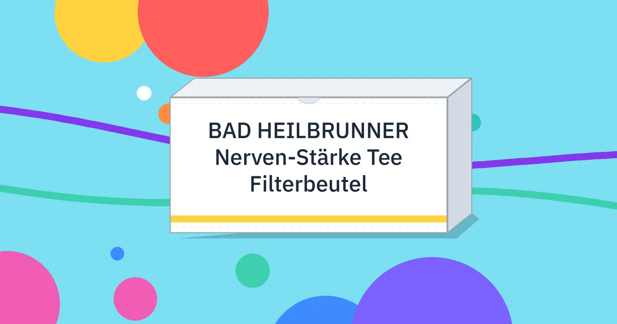 Symbolbild: Packung mit der Aufschrift BAD HEILBRUNNER Nerven-Stärke Tee Filterbeutel (PZN 16605018) – Verfügbarkeit und Bezug in Apotheken in Frankfurt am Main