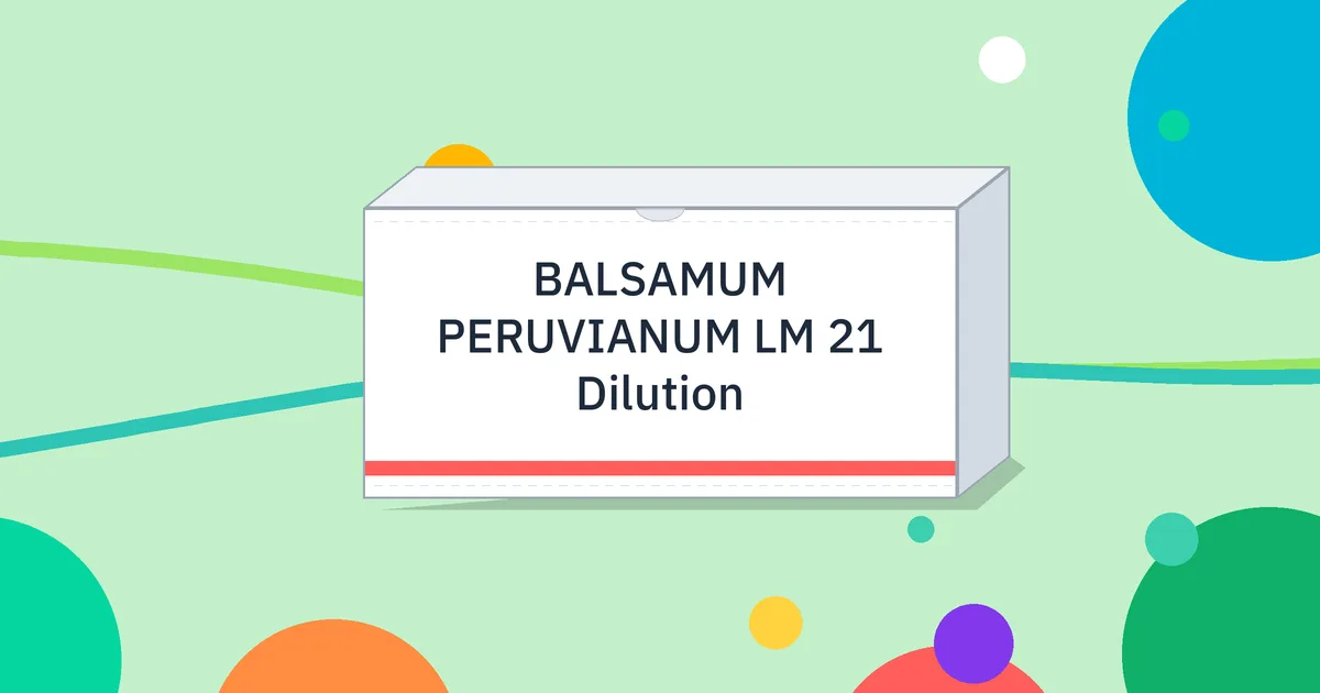 Symbolbild: Packung mit der Aufschrift BALSAMUM PERUVIANUM LM 21 Dilution (PZN 12787318) – Verfügbarkeit und Bezug in Apotheken in Frankfurt am Main