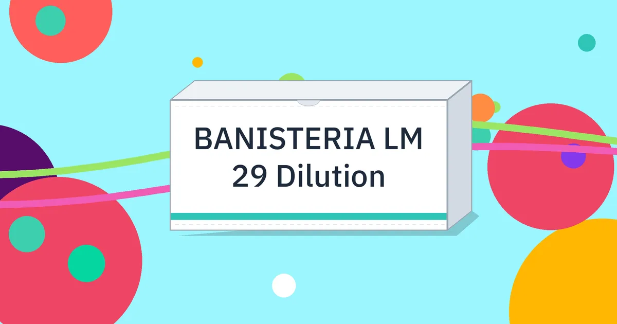 Symbolbild: Packung mit der Aufschrift BANISTERIA LM 29 Dilution (PZN 13376043) – Verfügbarkeit und Bezug in Apotheken in Frankfurt am Main