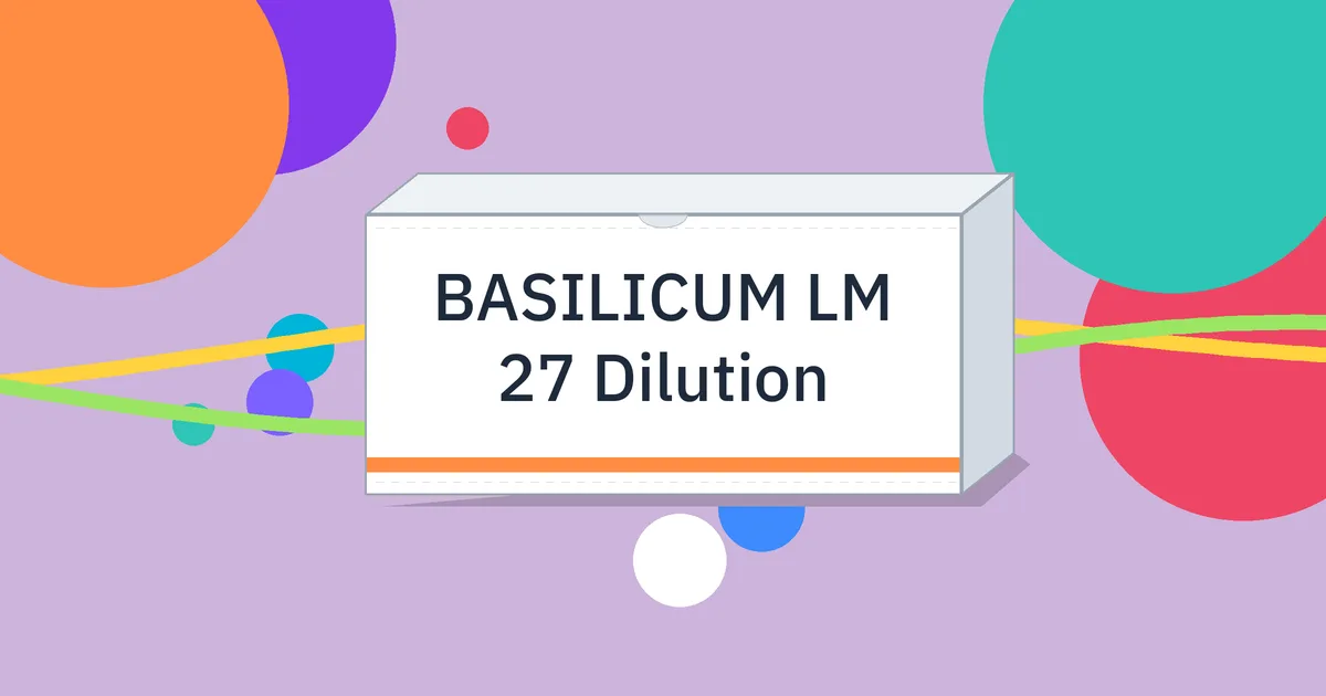 Symbolbild: Packung mit der Aufschrift BASILICUM LM 27 Dilution (PZN 12790929) – Verfügbarkeit und Bezug in Apotheken in Frankfurt am Main