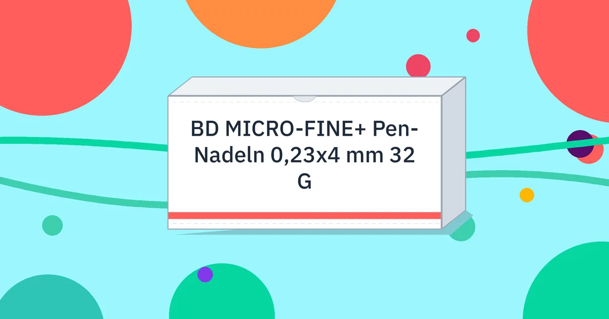Symbolbild: Packung mit der Aufschrift BD MICRO-FINE+ Pen-Nadeln 0,23x4 mm 32 G (PZN 16128044) – Verfügbarkeit und Bezug in Apotheken in Frankfurt am Main