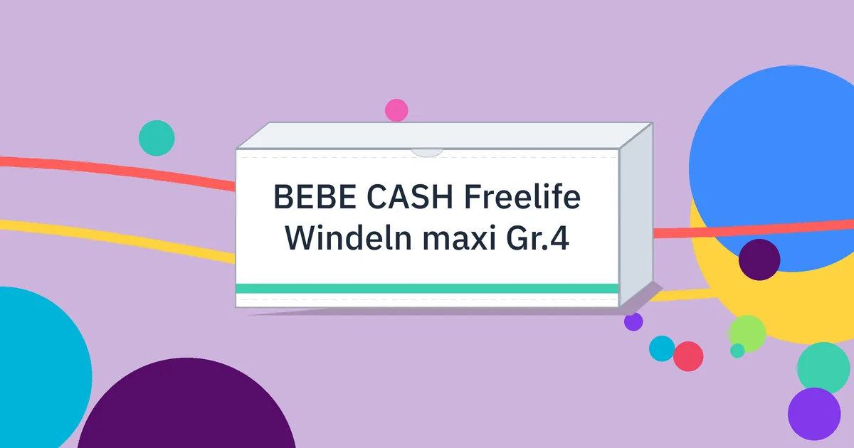 Symbolbild: Packung mit der Aufschrift BEBE CASH Freelife Windeln maxi Gr.4 (PZN 18377107) – Verfügbarkeit und Bezug in Apotheken in Frankfurt am Main