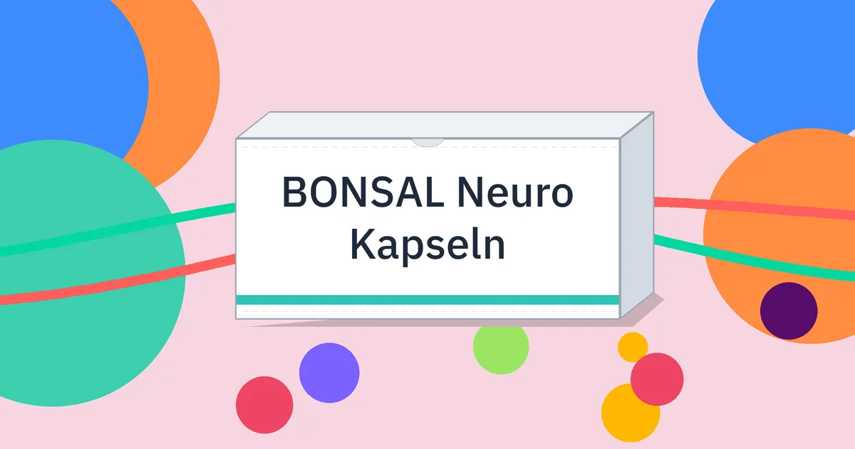 Symbolbild: Packung mit der Aufschrift BONSAL Neuro Kapseln (PZN 18310333) – Verfügbarkeit und Bezug in Apotheken in Frankfurt am Main