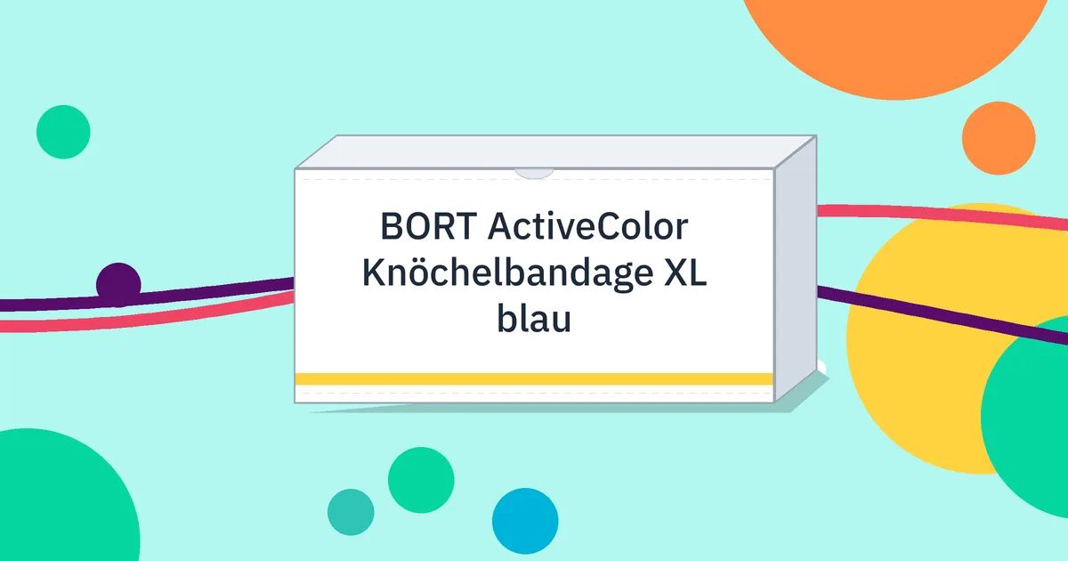 Symbolbild: Packung mit der Aufschrift BORT ActiveColor Knöchelbandage XL blau (PZN 06914741) – Verfügbarkeit und Bezug in Apotheken in Frankfurt am Main