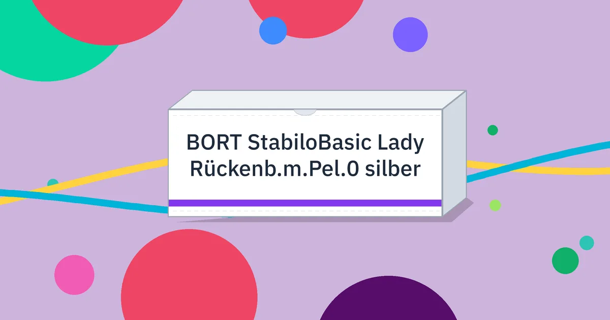 Symbolbild: Packung mit der Aufschrift BORT StabiloBasic Lady Rückenb.m.Pel.0 silber (PZN 05873247) – Verfügbarkeit und Bezug in Apotheken in Frankfurt am Main