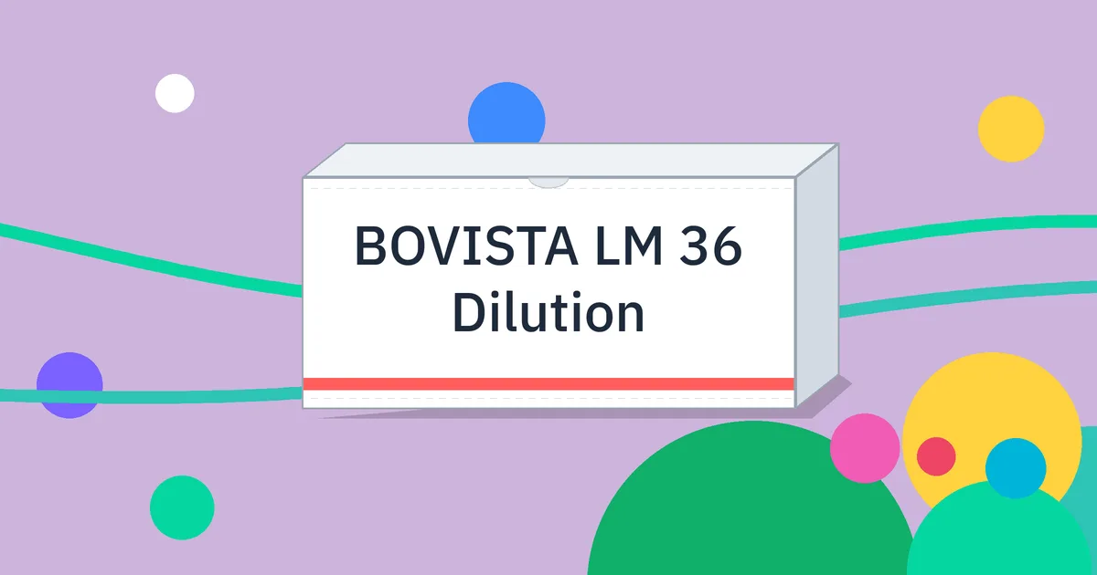 Symbolbild: Packung mit der Aufschrift BOVISTA LM 36 Dilution (PZN 13394383) – Verfügbarkeit und Bezug in Apotheken in Frankfurt am Main
