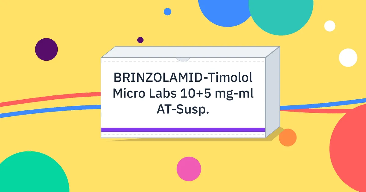 Symbolbild: Packung mit der Aufschrift BRINZOLAMID-Timolol Micro Labs 10+5 mg-ml AT-Susp. (PZN 19898943) – Verfügbarkeit und Bezug in Apotheken in Frankfurt am Main