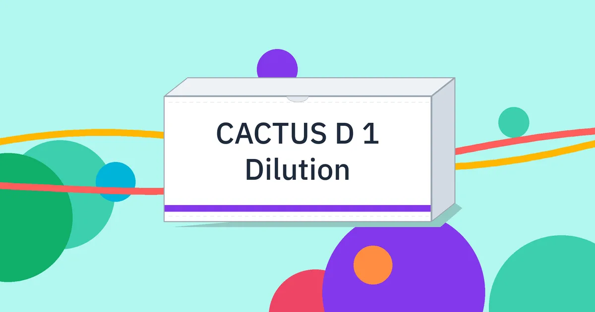 Symbolbild: Packung mit der Aufschrift CACTUS D 1 Dilution (PZN 02125579) – Verfügbarkeit und Bezug in Apotheken in Frankfurt am Main