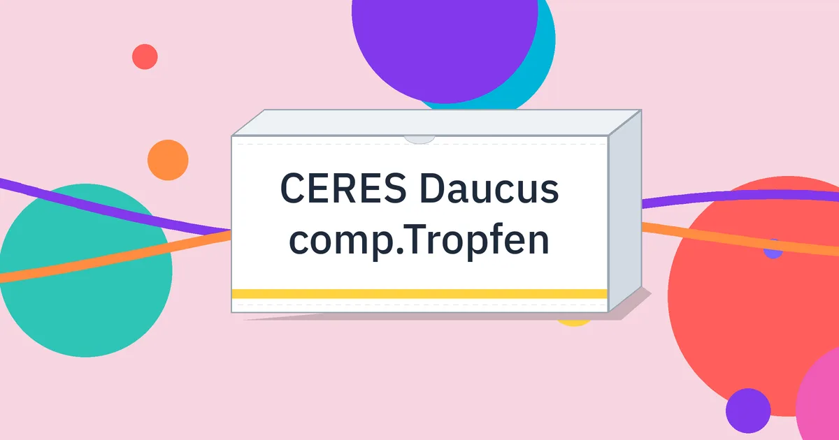 Symbolbild: Packung mit der Aufschrift CERES Daucus comp.Tropfen (PZN 00502730) – Verfügbarkeit und Bezug in Apotheken in Frankfurt am Main