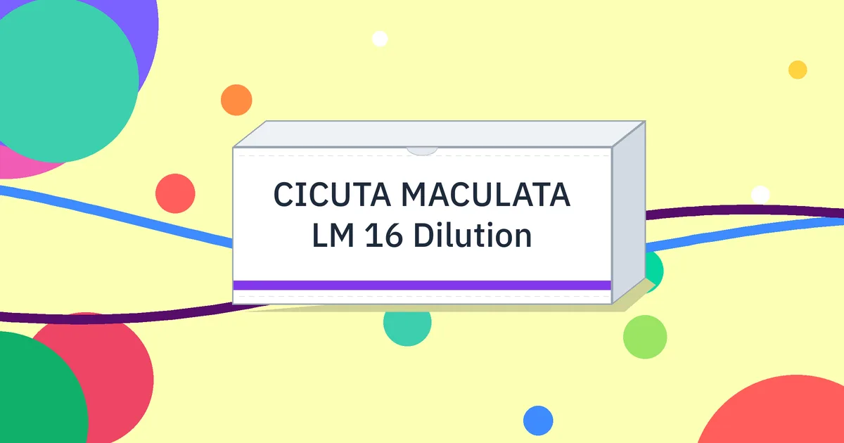 Symbolbild: Packung mit der Aufschrift CICUTA MACULATA LM 16 Dilution (PZN 12818326) – Verfügbarkeit und Bezug in Apotheken in Frankfurt am Main