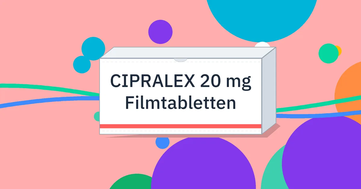 Symbolbild: Packung mit der Aufschrift CIPRALEX 20 mg Filmtabletten (PZN 11017328) – Verfügbarkeit und Bezug in Apotheken in Frankfurt am Main