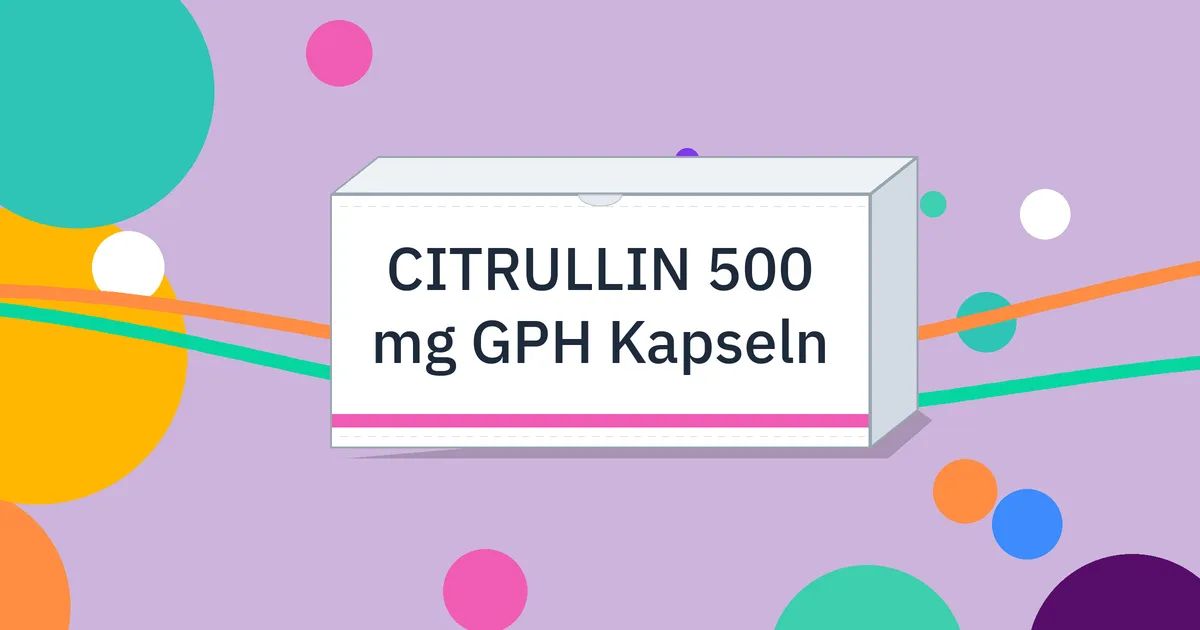 Symbolbild: Packung mit der Aufschrift CITRULLIN 500 mg GPH Kapseln (PZN 07011679) – Verfügbarkeit und Bezug in Apotheken in Frankfurt am Main