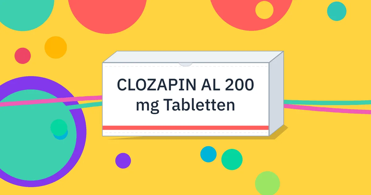 Symbolbild: Packung mit der Aufschrift CLOZAPIN AL 200 mg Tabletten (PZN 18239701) – Verfügbarkeit und Bezug in Apotheken in Frankfurt am Main