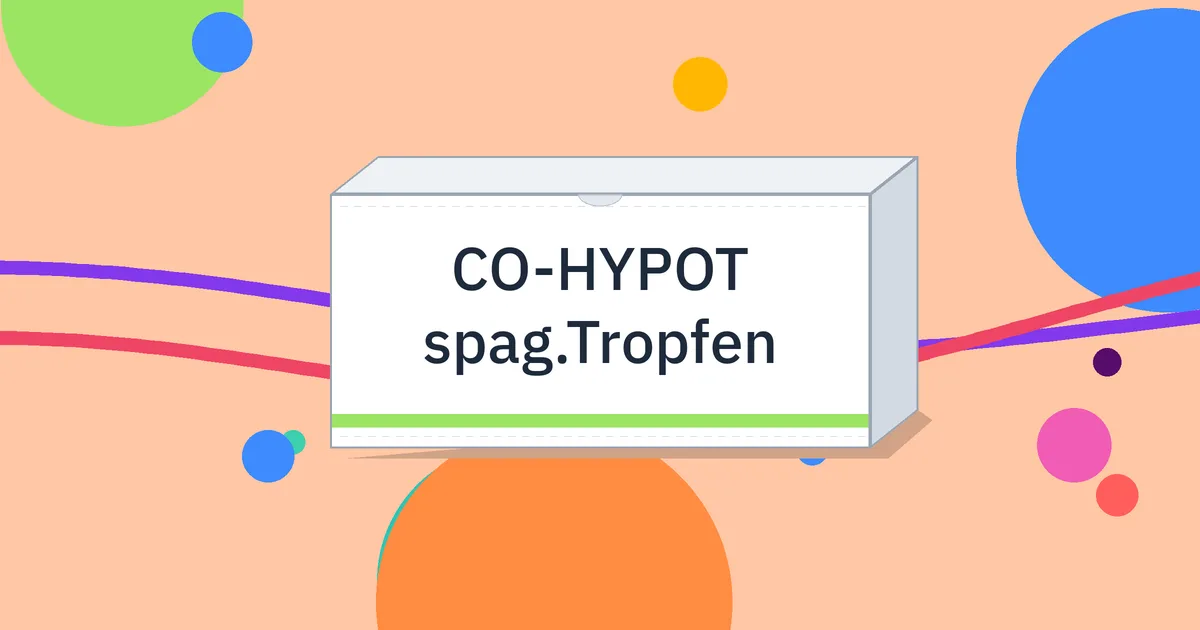 Symbolbild: Packung mit der Aufschrift CO-HYPOT spag.Tropfen (PZN 03821714) – Verfügbarkeit und Bezug in Apotheken in Frankfurt am Main