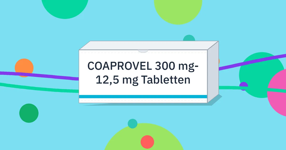 Symbolbild: Packung mit der Aufschrift COAPROVEL 300 mg-12,5 mg Tabletten (PZN 10382273) – Verfügbarkeit und Bezug in Apotheken in Frankfurt am Main