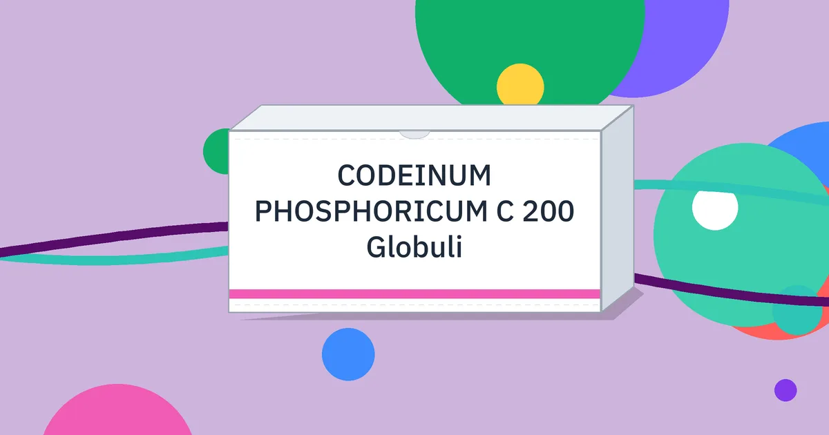 Symbolbild: Packung mit der Aufschrift CODEINUM PHOSPHORICUM C 200 Globuli (PZN 19719254) – Verfügbarkeit und Bezug in Apotheken in Frankfurt am Main