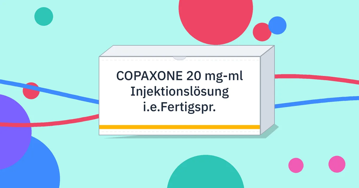 Symbolbild: Packung mit der Aufschrift COPAXONE 20 mg-ml Injektionslösung i.e.Fertigspr. (PZN 06161595) – Verfügbarkeit und Bezug in Apotheken in Frankfurt am Main