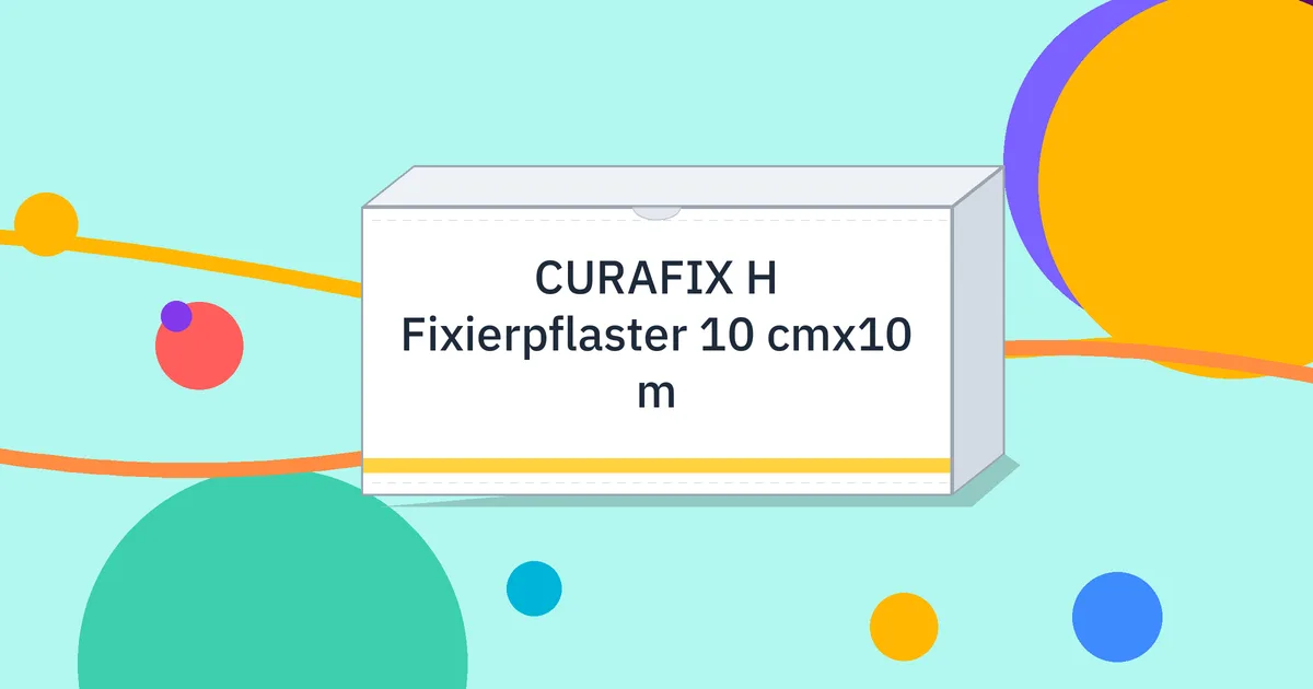 Symbolbild: Packung mit der Aufschrift CURAFIX H Fixierpflaster 10 cmx10 m (PZN 19699623) – Verfügbarkeit und Bezug in Apotheken in Frankfurt am Main