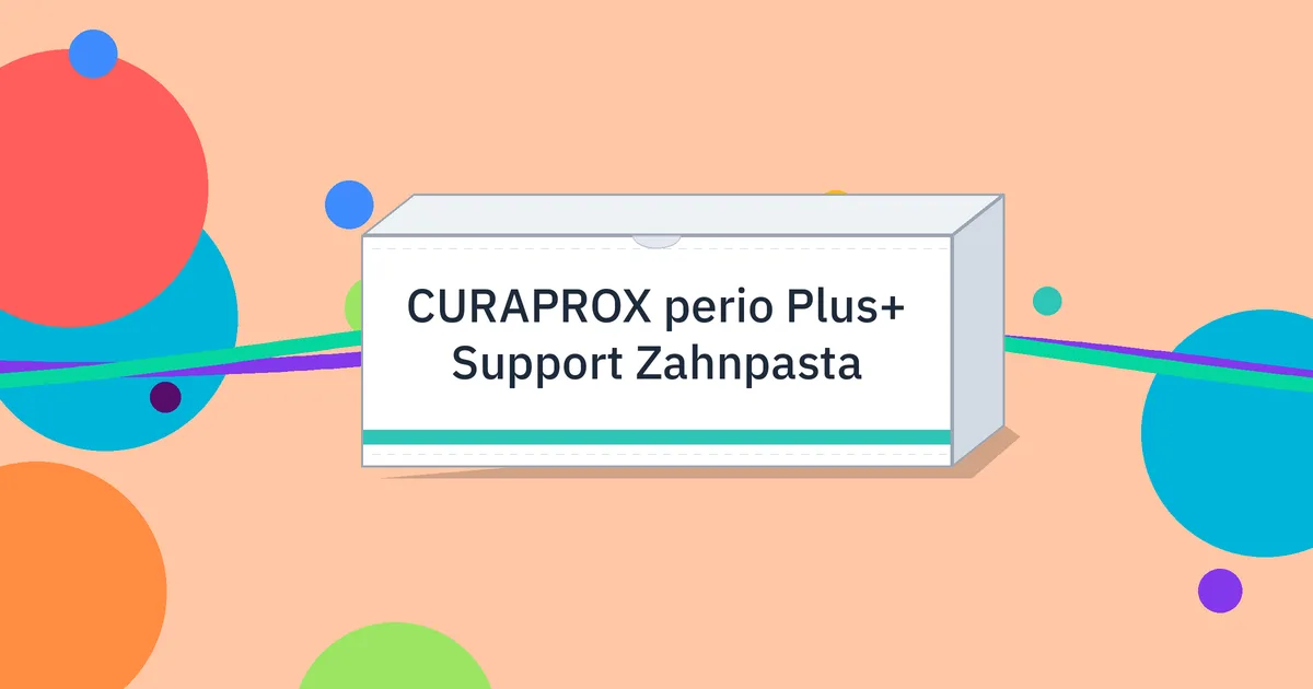 Symbolbild: Packung mit der Aufschrift CURAPROX perio Plus+ Support Zahnpasta (PZN 15583898) – Verfügbarkeit und Bezug in Apotheken in Frankfurt am Main