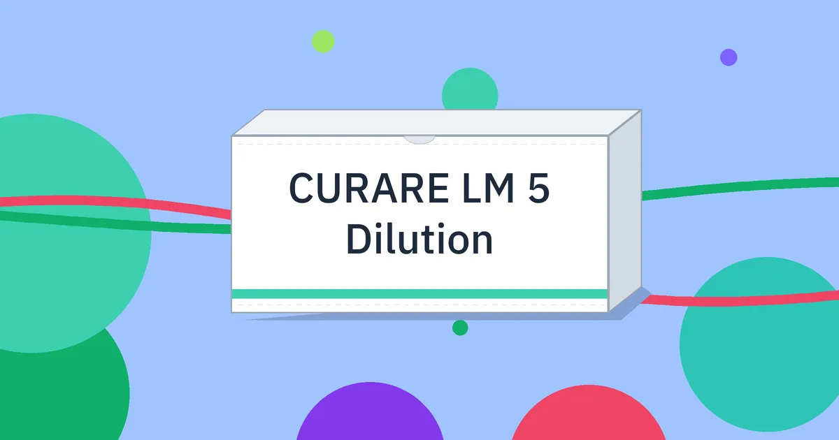 Symbolbild: Packung mit der Aufschrift CURARE LM 5 Dilution (PZN 12839417) – Verfügbarkeit und Bezug in Apotheken in Frankfurt am Main