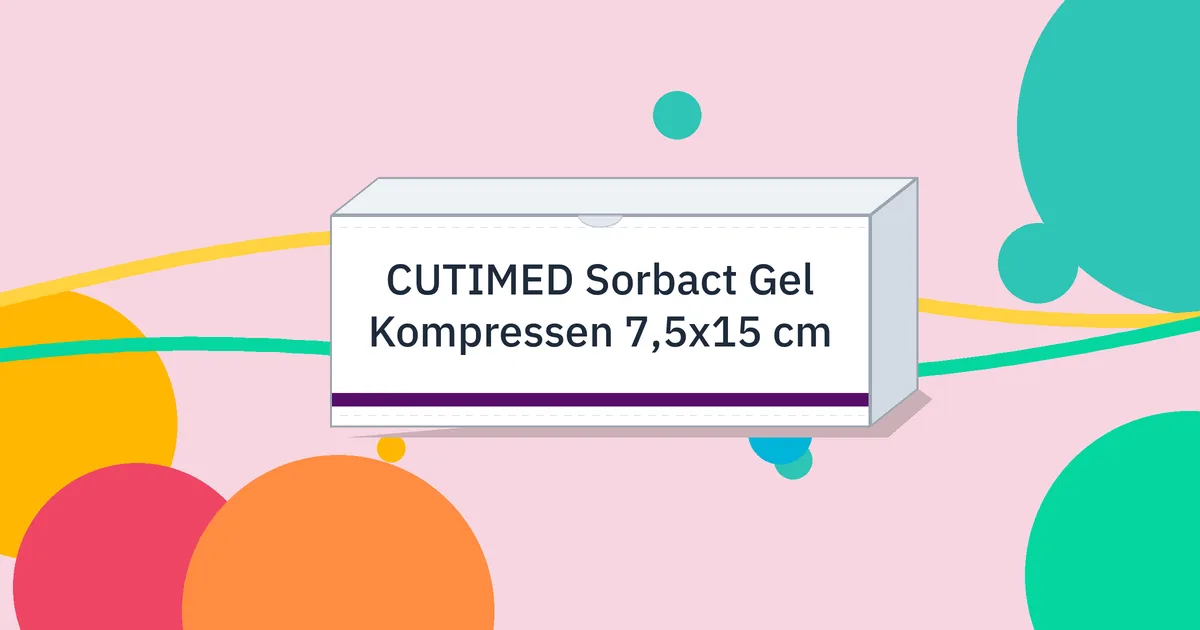 Symbolbild: Packung mit der Aufschrift CUTIMED Sorbact Gel Kompressen 7,5x15 cm (PZN 19894276) – Verfügbarkeit und Bezug in Apotheken in Frankfurt am Main
