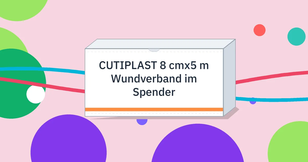 Symbolbild: Packung mit der Aufschrift CUTIPLAST 8 cmx5 m Wundverband im Spender (PZN 10275034) – Verfügbarkeit und Bezug in Apotheken in Frankfurt am Main