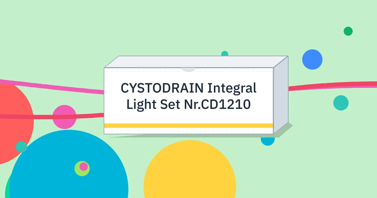 Symbolbild: Packung mit der Aufschrift CYSTODRAIN Integral Light Set Nr.CD1210 (PZN 06573576) – Verfügbarkeit und Bezug in Apotheken in Frankfurt am Main