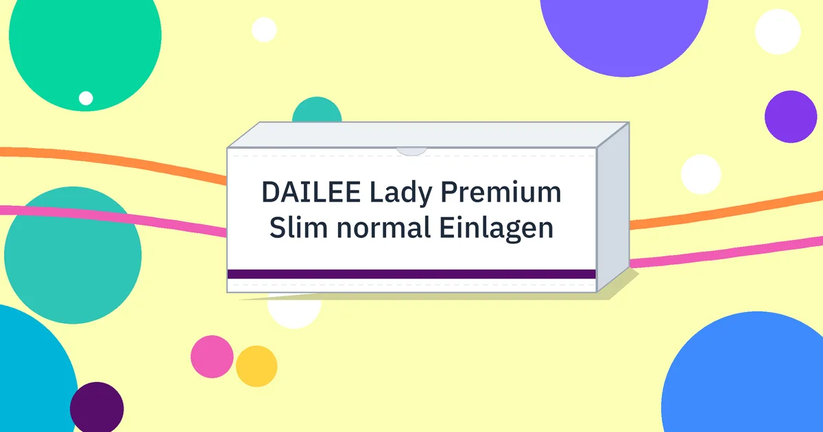 Symbolbild: Packung mit der Aufschrift DAILEE Lady Premium Slim normal Einlagen (PZN 16142854) – Verfügbarkeit und Bezug in Apotheken in Frankfurt am Main