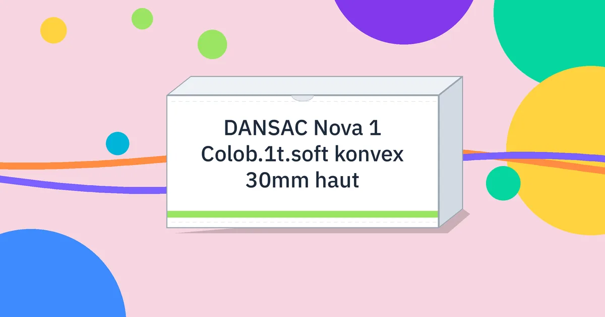 Symbolbild: Packung mit der Aufschrift DANSAC Nova 1 Colob.1t.soft konvex 30mm haut (PZN 03754857) – Verfügbarkeit und Bezug in Apotheken in Frankfurt am Main