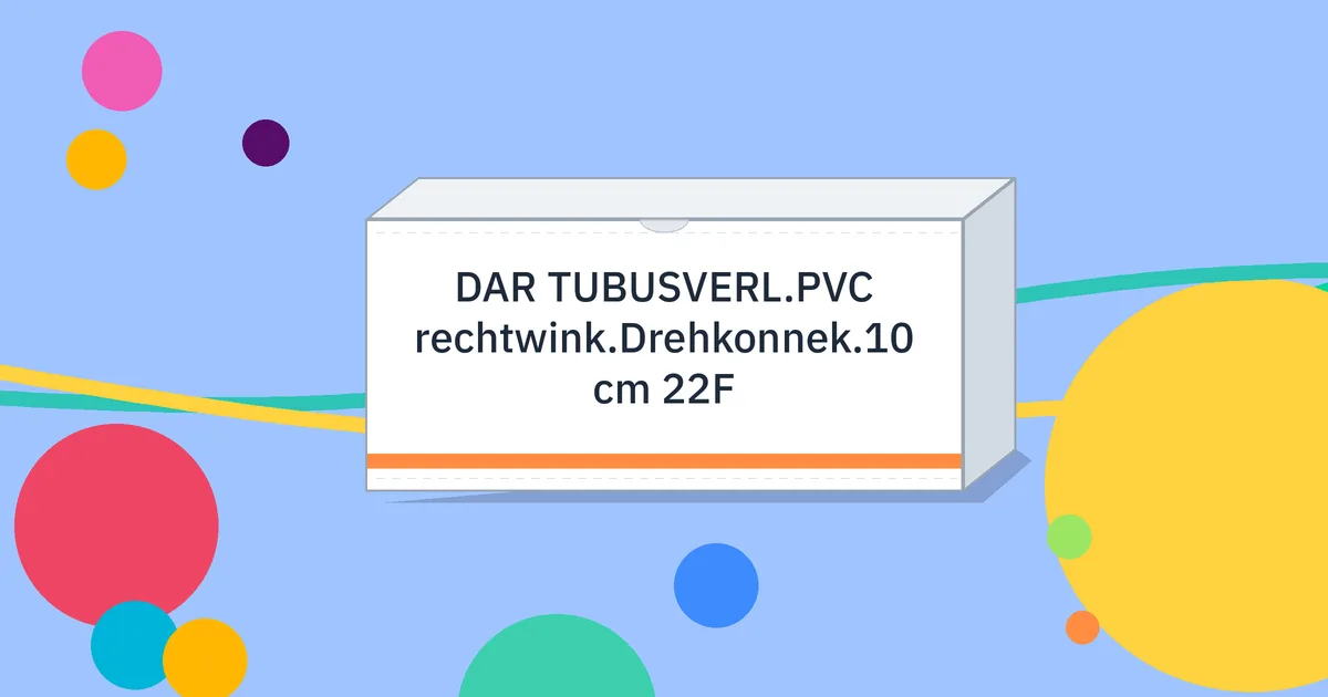 Symbolbild: Packung mit der Aufschrift DAR TUBUSVERL.PVC rechtwink.Drehkonnek.10 cm 22F (PZN 03155542) – Verfügbarkeit und Bezug in Apotheken in Frankfurt am Main