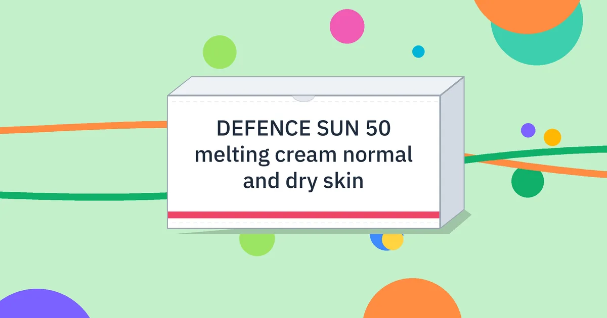 Symbolbild: Packung mit der Aufschrift DEFENCE SUN 50 melting cream normal and dry skin (PZN 11892504) – Verfügbarkeit und Bezug in Apotheken in Frankfurt am Main
