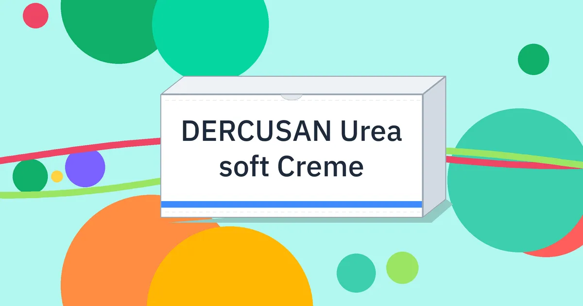 Symbolbild: Packung mit der Aufschrift DERCUSAN Urea soft Creme (PZN 12379140) – Verfügbarkeit und Bezug in Apotheken in Frankfurt am Main