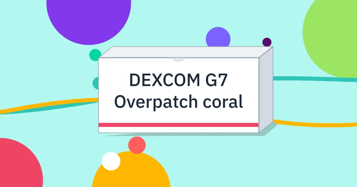Symbolbild: Packung mit der Aufschrift DEXCOM G7 Overpatch coral (PZN 19866216) – Verfügbarkeit und Bezug in Apotheken in Frankfurt am Main