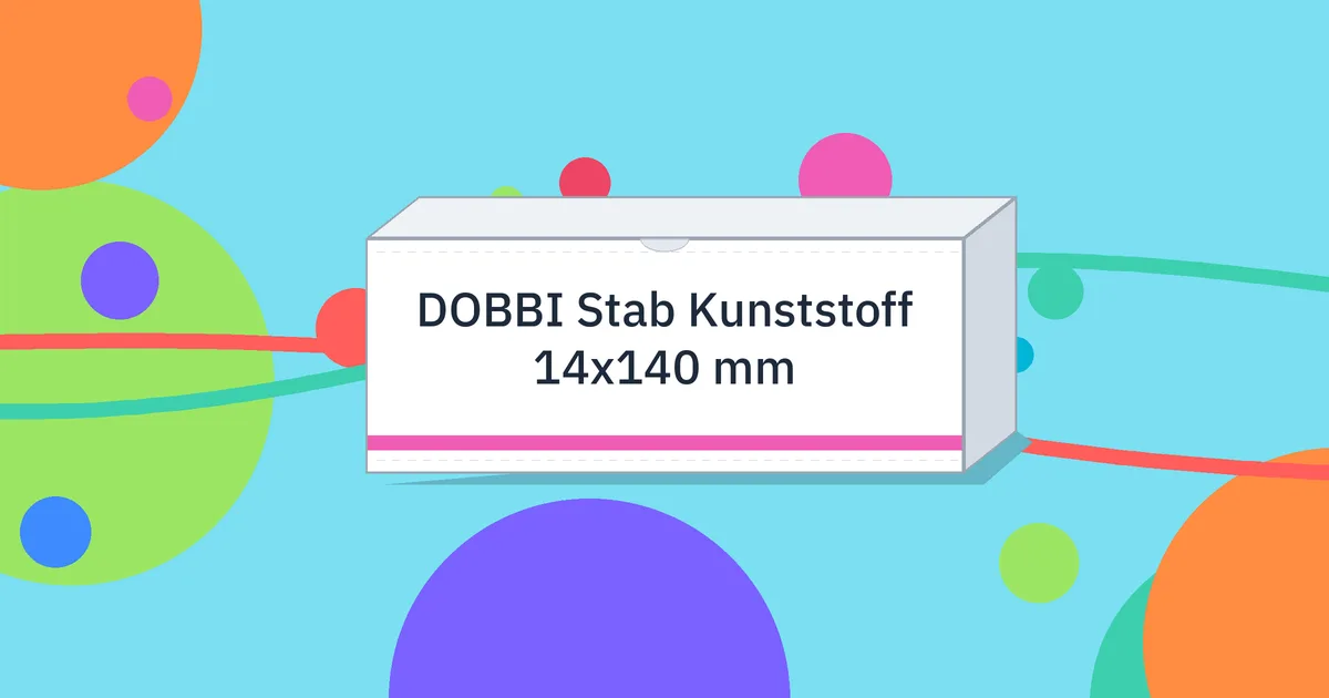Symbolbild: Packung mit der Aufschrift DOBBI Stab Kunststoff 14x140 mm (PZN 05451724) – Verfügbarkeit und Bezug in Apotheken in Frankfurt am Main