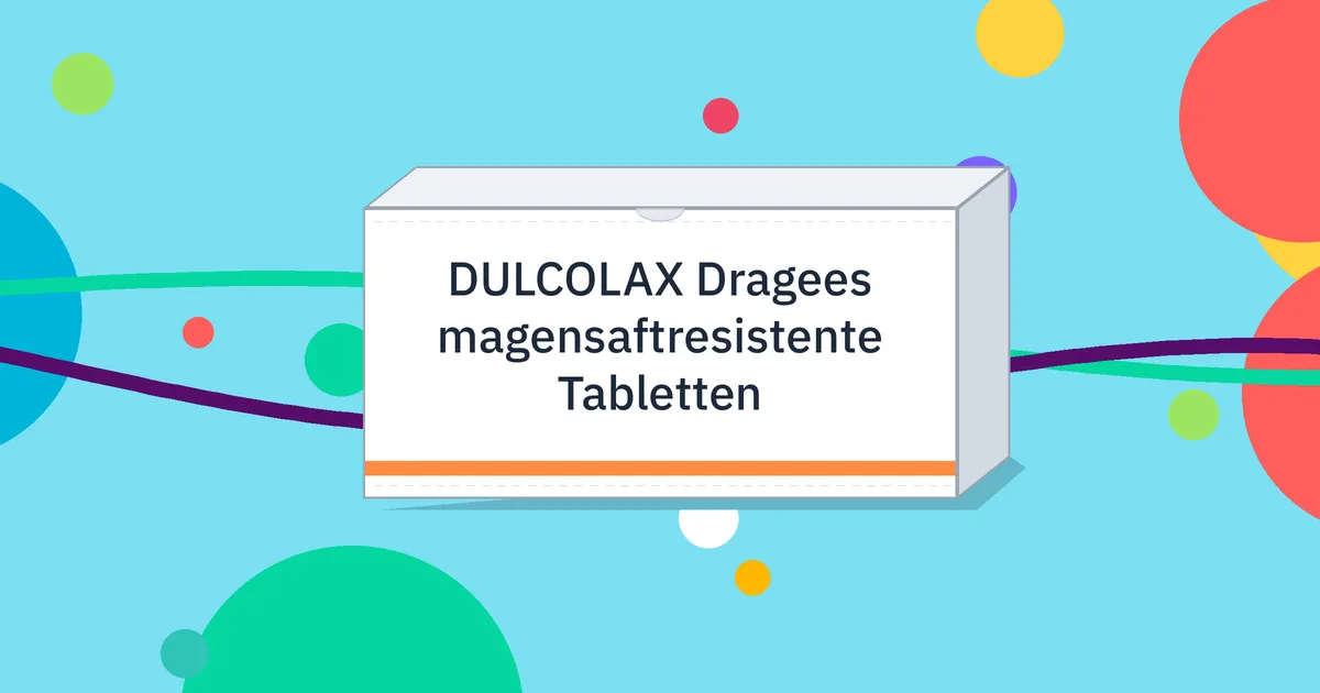 Symbolbild: Packung mit der Aufschrift DULCOLAX Dragees magensaftresistente Tabletten (PZN 05547677) – Verfügbarkeit und Bezug in Apotheken in Frankfurt am Main