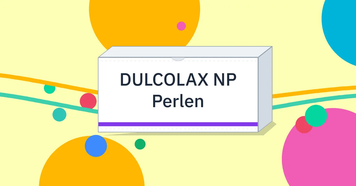 Symbolbild: Packung mit der Aufschrift DULCOLAX NP Perlen (PZN 15210878) – Verfügbarkeit und Bezug in Apotheken in Frankfurt am Main