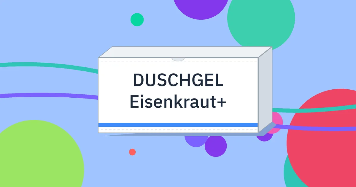 Symbolbild: Packung mit der Aufschrift DUSCHGEL Eisenkraut+ (PZN 17428009) – Verfügbarkeit und Bezug in Apotheken in Frankfurt am Main
