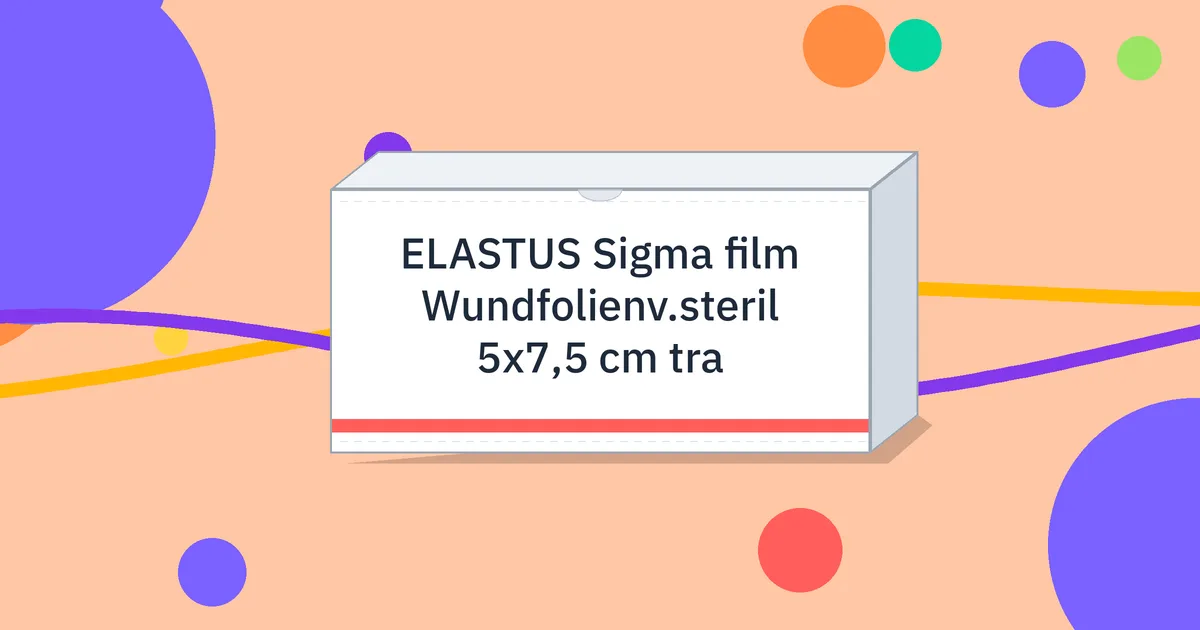 Symbolbild: Packung mit der Aufschrift ELASTUS Sigma film Wundfolienv.steril 5x7,5 cm tra (PZN 16678543) – Verfügbarkeit und Bezug in Apotheken in Frankfurt am Main
