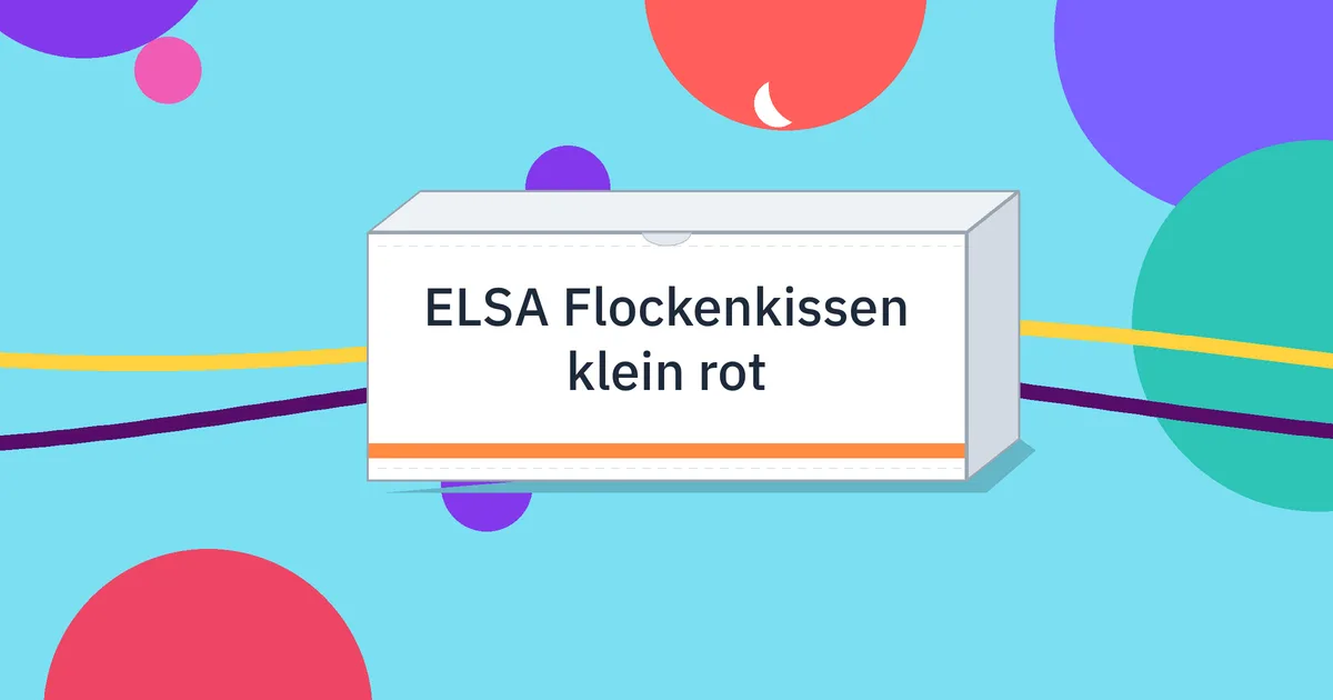 Symbolbild: Packung mit der Aufschrift ELSA Flockenkissen klein rot (PZN 02327018) – Verfügbarkeit und Bezug in Apotheken in Frankfurt am Main