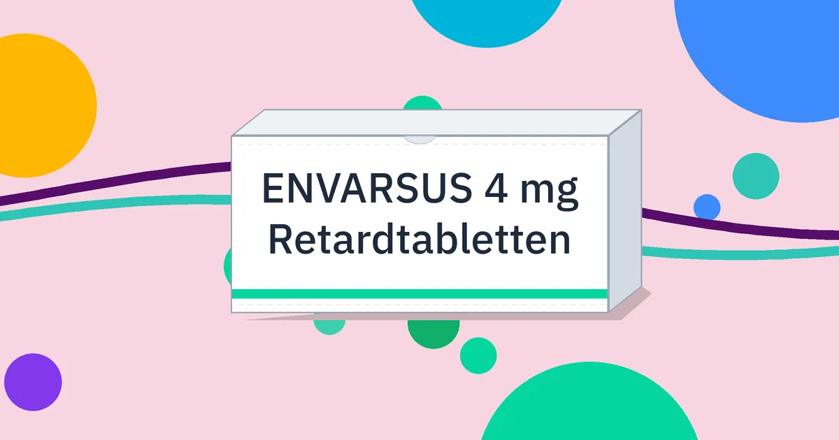 Symbolbild: Packung mit der Aufschrift ENVARSUS 4 mg Retardtabletten (PZN 16885696) – Verfügbarkeit und Bezug in Apotheken in Frankfurt am Main