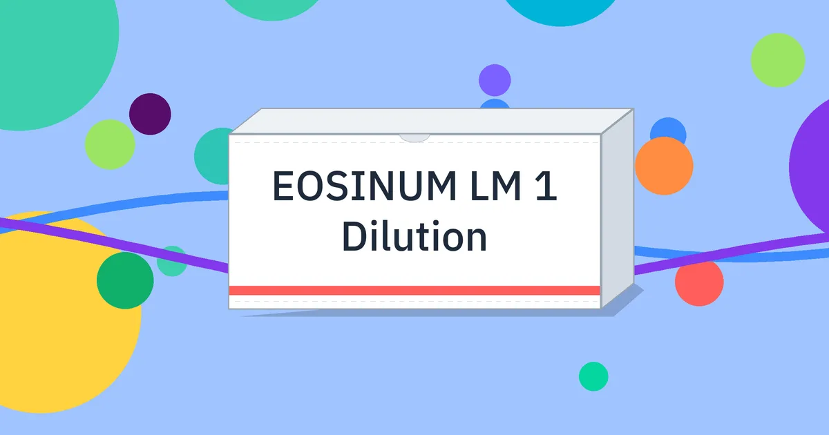 Symbolbild: Packung mit der Aufschrift EOSINUM LM 1 Dilution (PZN 16704476) – Verfügbarkeit und Bezug in Apotheken in Frankfurt am Main