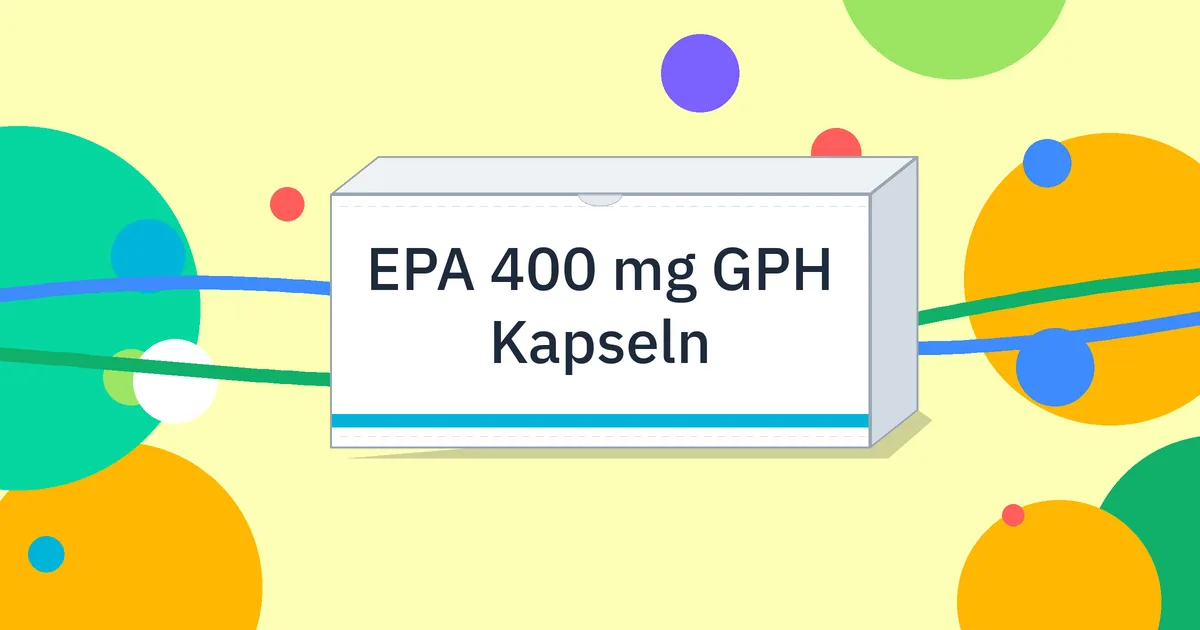 Symbolbild: Packung mit der Aufschrift EPA 400 mg GPH Kapseln (PZN 11190357) – Verfügbarkeit und Bezug in Apotheken in Frankfurt am Main