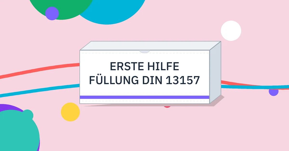 Symbolbild: Packung mit der Aufschrift ERSTE HILFE FÜLLUNG DIN 13157 (PZN 03905078) – Verfügbarkeit und Bezug in Apotheken in Frankfurt am Main