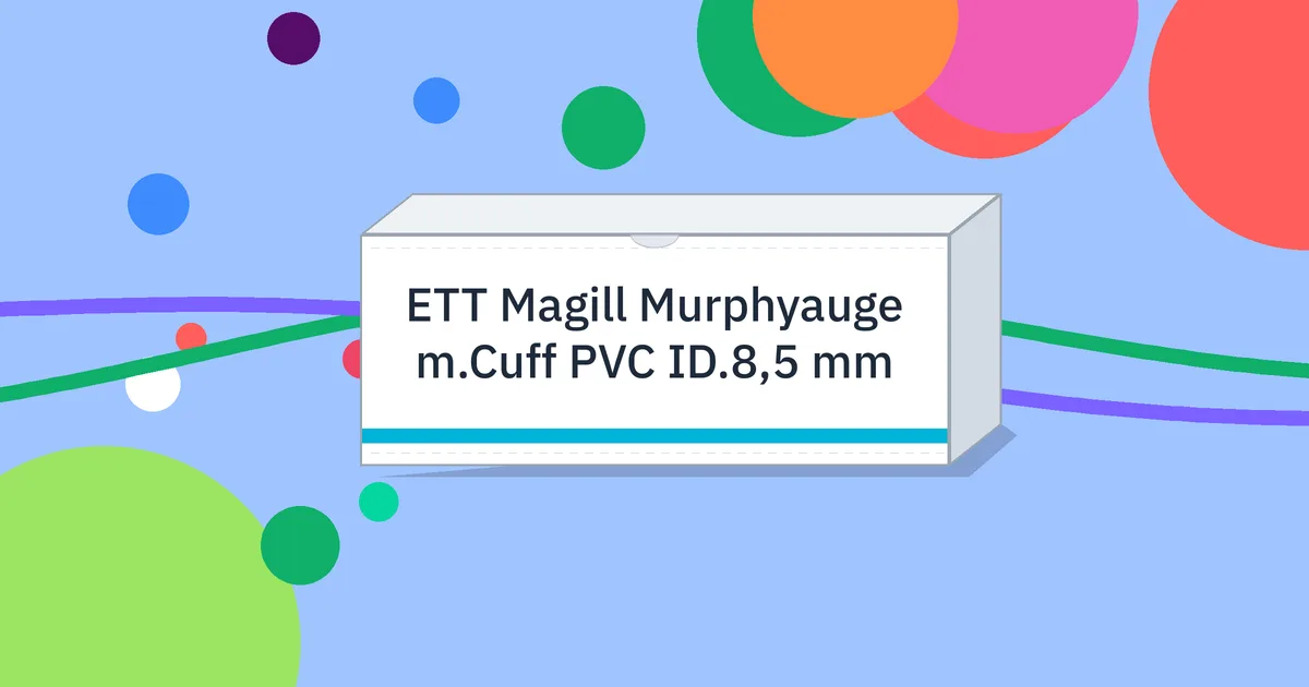 Symbolbild: Packung mit der Aufschrift ETT Magill Murphyauge m.Cuff PVC ID.8,5 mm (PZN 19120511) – Verfügbarkeit und Bezug in Apotheken in Frankfurt am Main