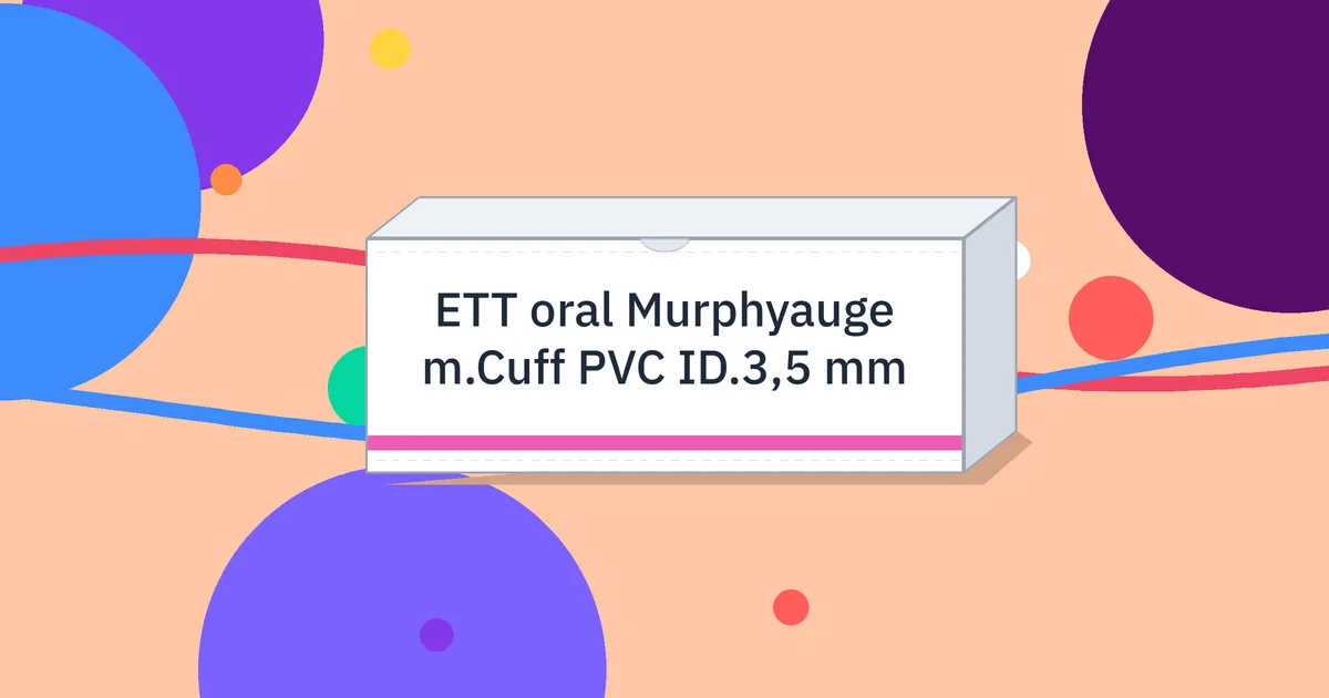 Symbolbild: Packung mit der Aufschrift ETT oral Murphyauge m.Cuff PVC ID.3,5 mm (PZN 19121025) – Verfügbarkeit und Bezug in Apotheken in Frankfurt am Main