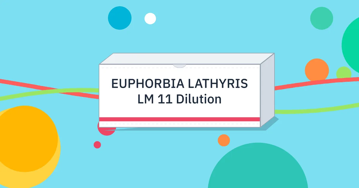 Symbolbild: Packung mit der Aufschrift EUPHORBIA LATHYRIS LM 11 Dilution (PZN 13482288) – Verfügbarkeit und Bezug in Apotheken in Frankfurt am Main