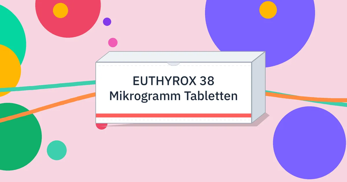 Symbolbild: Packung mit der Aufschrift EUTHYROX 38 Mikrogramm Tabletten (PZN 19454324) – Verfügbarkeit und Bezug in Apotheken in Frankfurt am Main