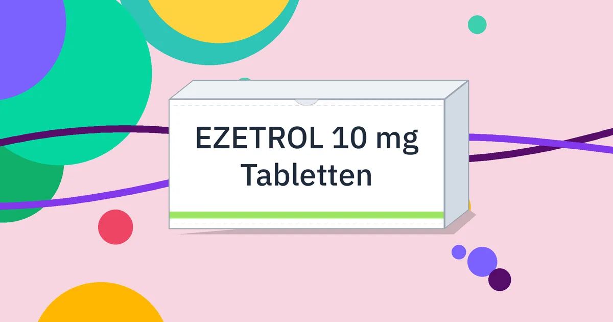 Symbolbild: Packung mit der Aufschrift EZETROL 10 mg Tabletten (PZN 06198871) – Verfügbarkeit und Bezug in Apotheken in Frankfurt am Main