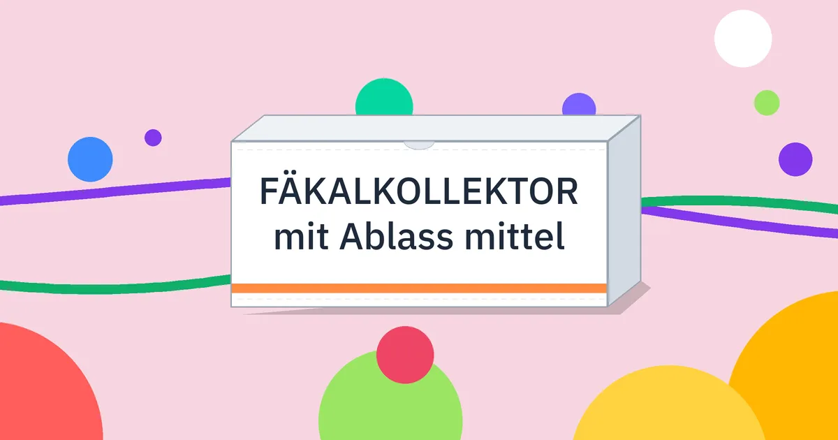 Symbolbild: Packung mit der Aufschrift FÄKALKOLLEKTOR mit Ablass mittel (PZN 08557966) – Verfügbarkeit und Bezug in Apotheken in Frankfurt am Main
